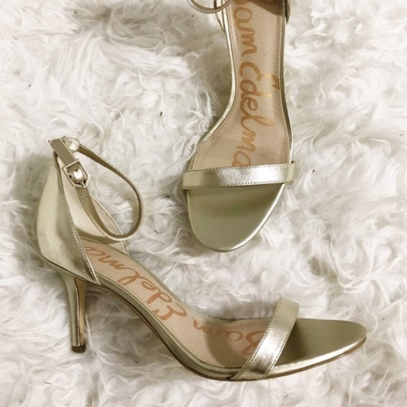 Sam Edelman | Shoes | Sam Edelman Patti Light Gold Leather Sandals ...